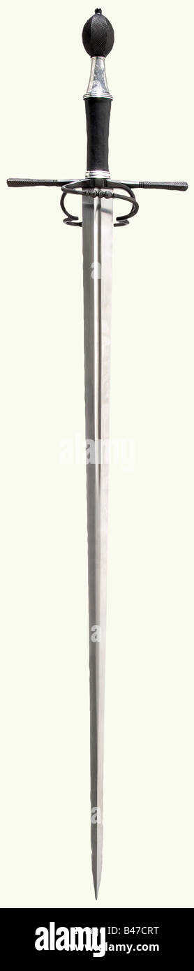 A riding sword, in the Saxon style of around 1580. Double-edged blade ...