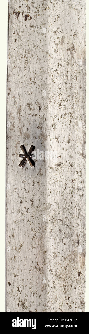 An Italian Late Gothic sword, circa 1500. Straight single-edged blade ...