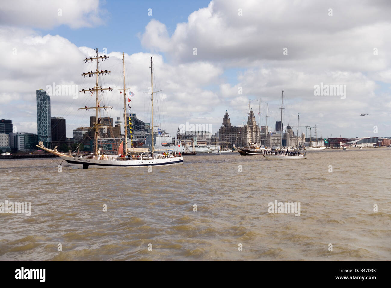 The Polish ship the Pogoria sailing ship at the Tall Ships race parade ...