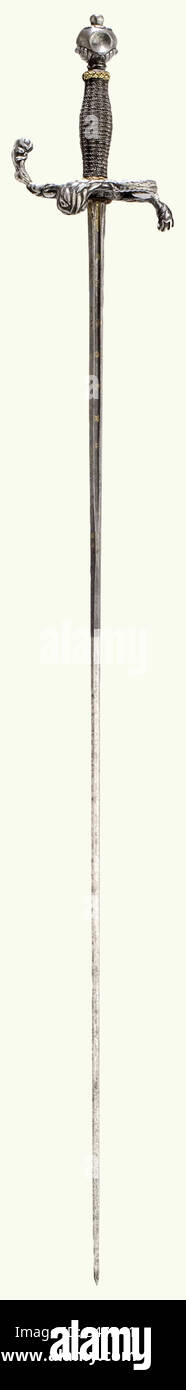 A chiselled iron rapier, school of Gottfried Leygebe, Berlin, circa ...