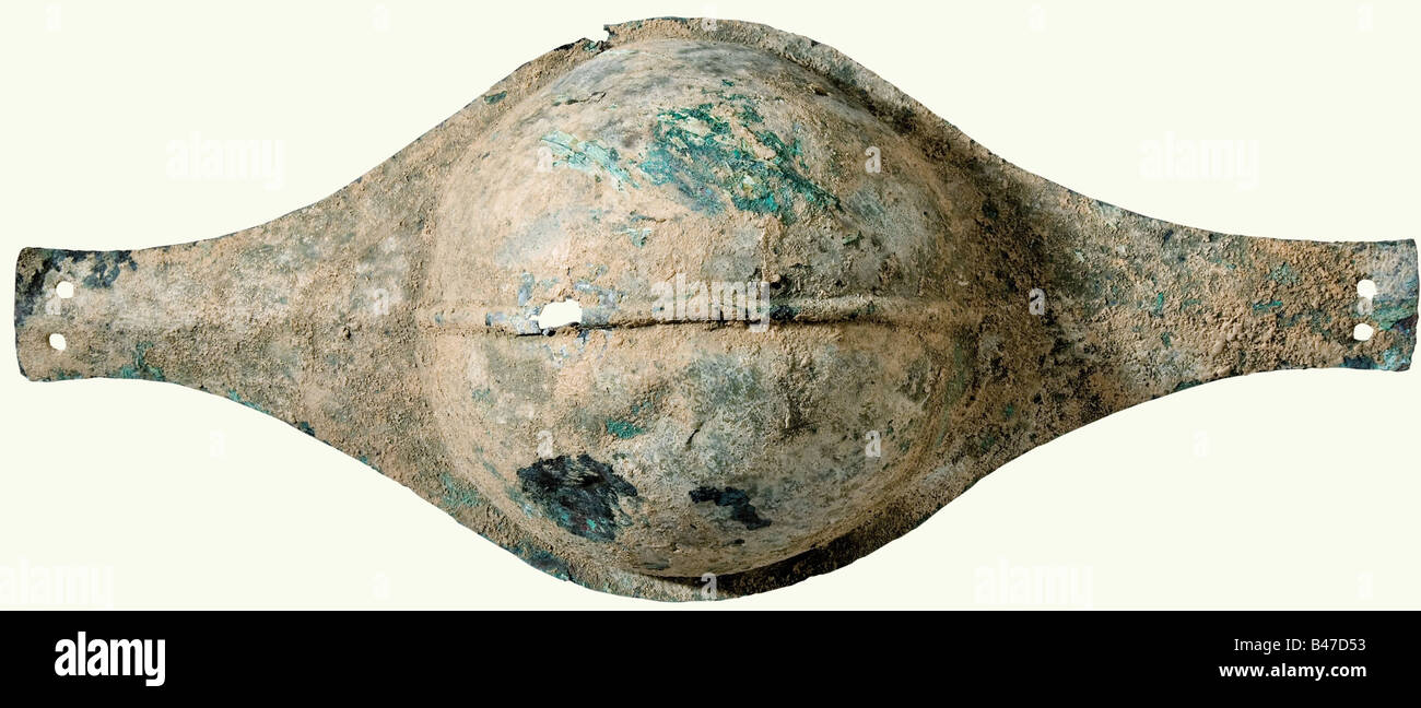 A Celtic shield boss, late La Tène Period, 2nd/1st century B.C. Bronze ...