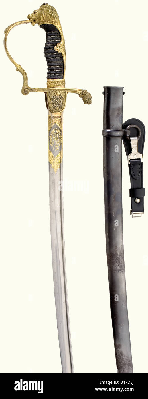 A lions head sabre for officers of the cavalry hi-res stock photography ...