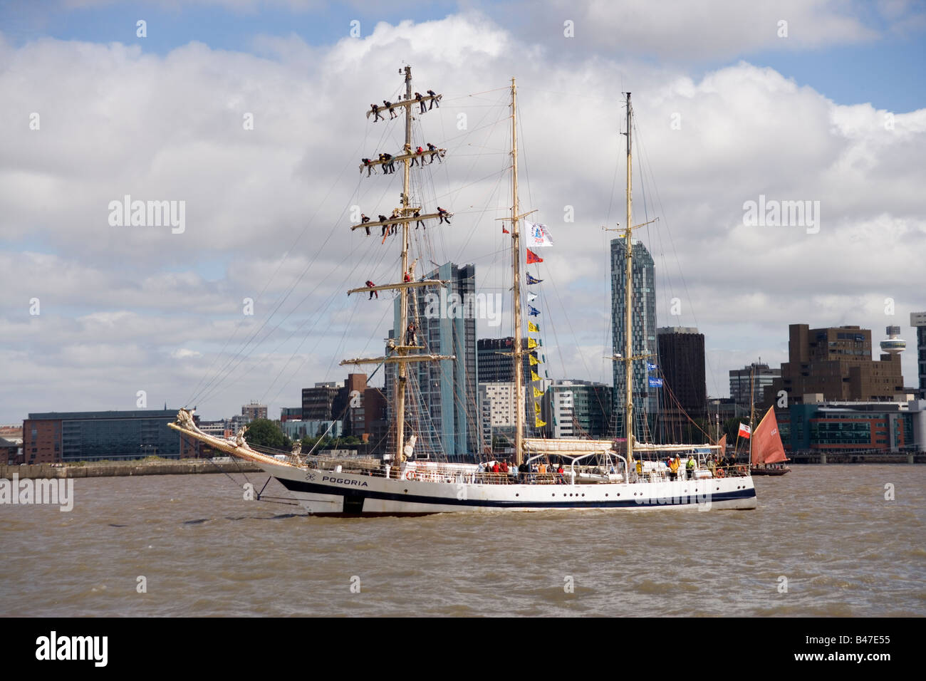 The Polish ship the Pogoria sailing ship at the Tall Ships race parade ...