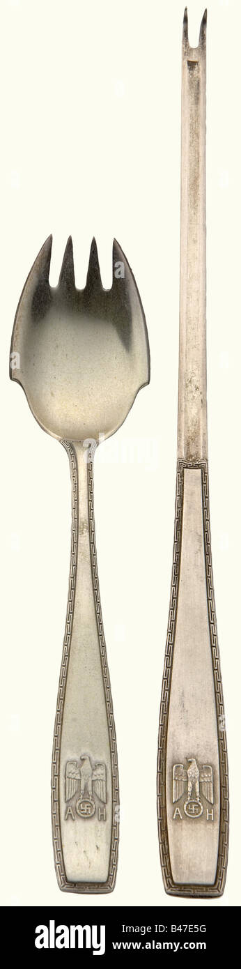 Adolf Hitler - a lobster and an oyster fork, from his personal table ...