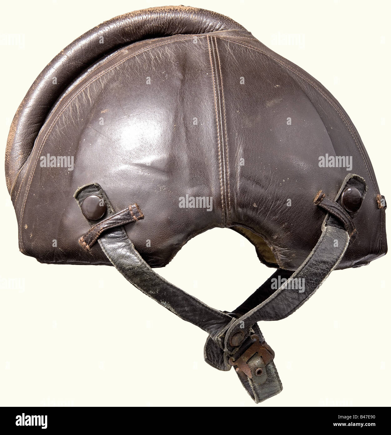 A pilot's prototype steel helmet SSK 90., Body of riveted sheet steel ...