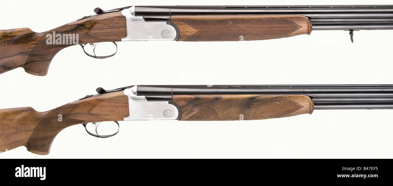 A set of over-and-under shotguns with case, Manufacturer Rottweil ...