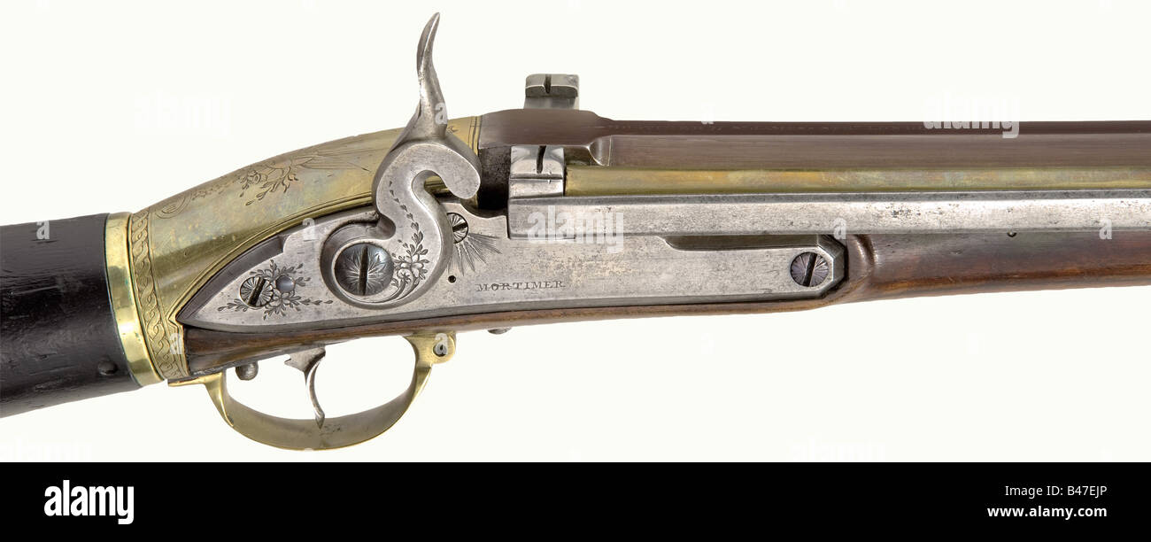 A cased repeating air rifle, Girandoni action, Jackson Mortimer & Son ...