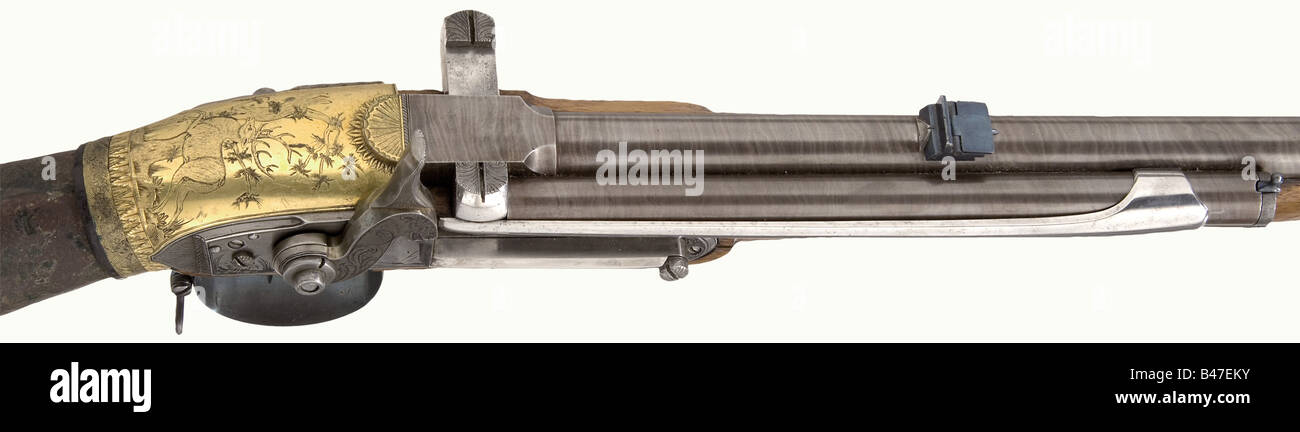 A repeating air rifle, Girandoni action, Carl Christof Klawitter in ...