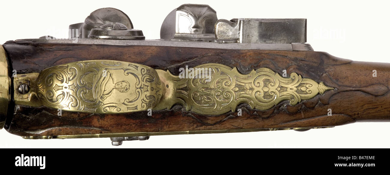An air rifle with a butt stock reservoir, Joseph Hamerl, Vienna, circa ...