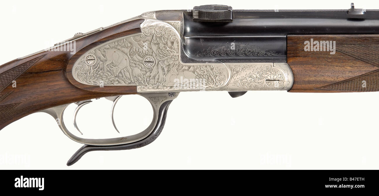 A drop barrel rifle with interchangeable barrels, Ferlach, no. 363 ...