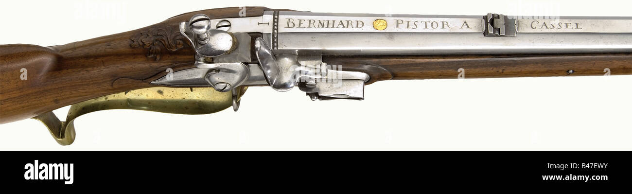 Circa 1780 octagonal rifled barrel inscribed hi-res stock photography ...