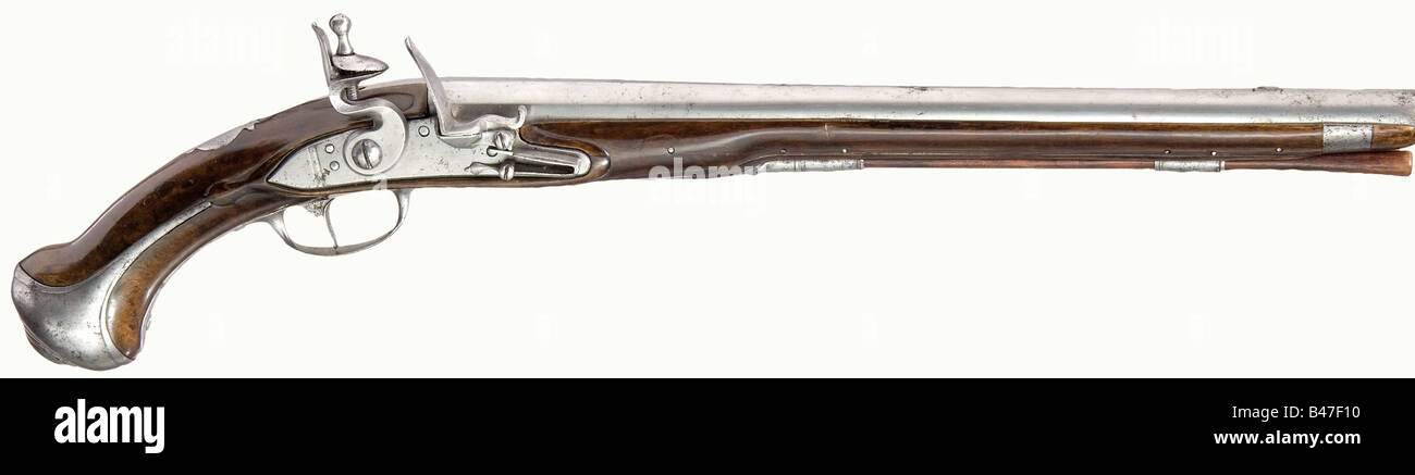 A model 1731 cavalry pistol, of the Gard du Corps. Round barrel with ...