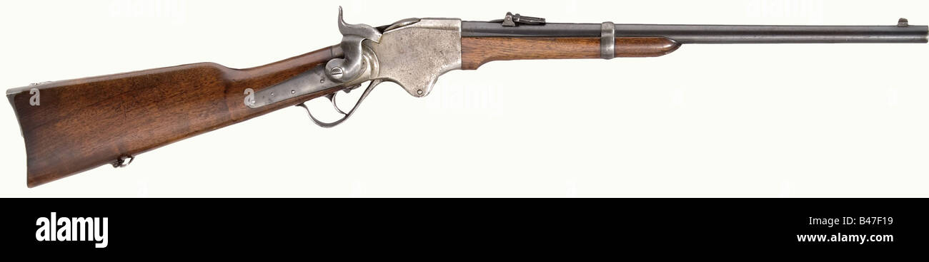 A Spencer repeating carbine., calibre .52, no. 11677. Round blued ...