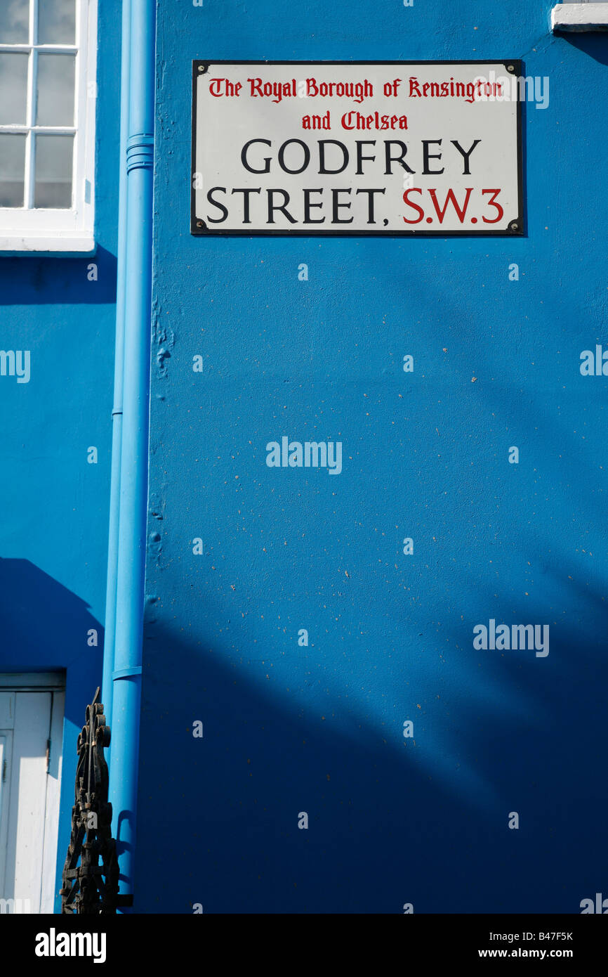 Street sign for Godfrey Street in Chelsea, London Stock Photo - Alamy