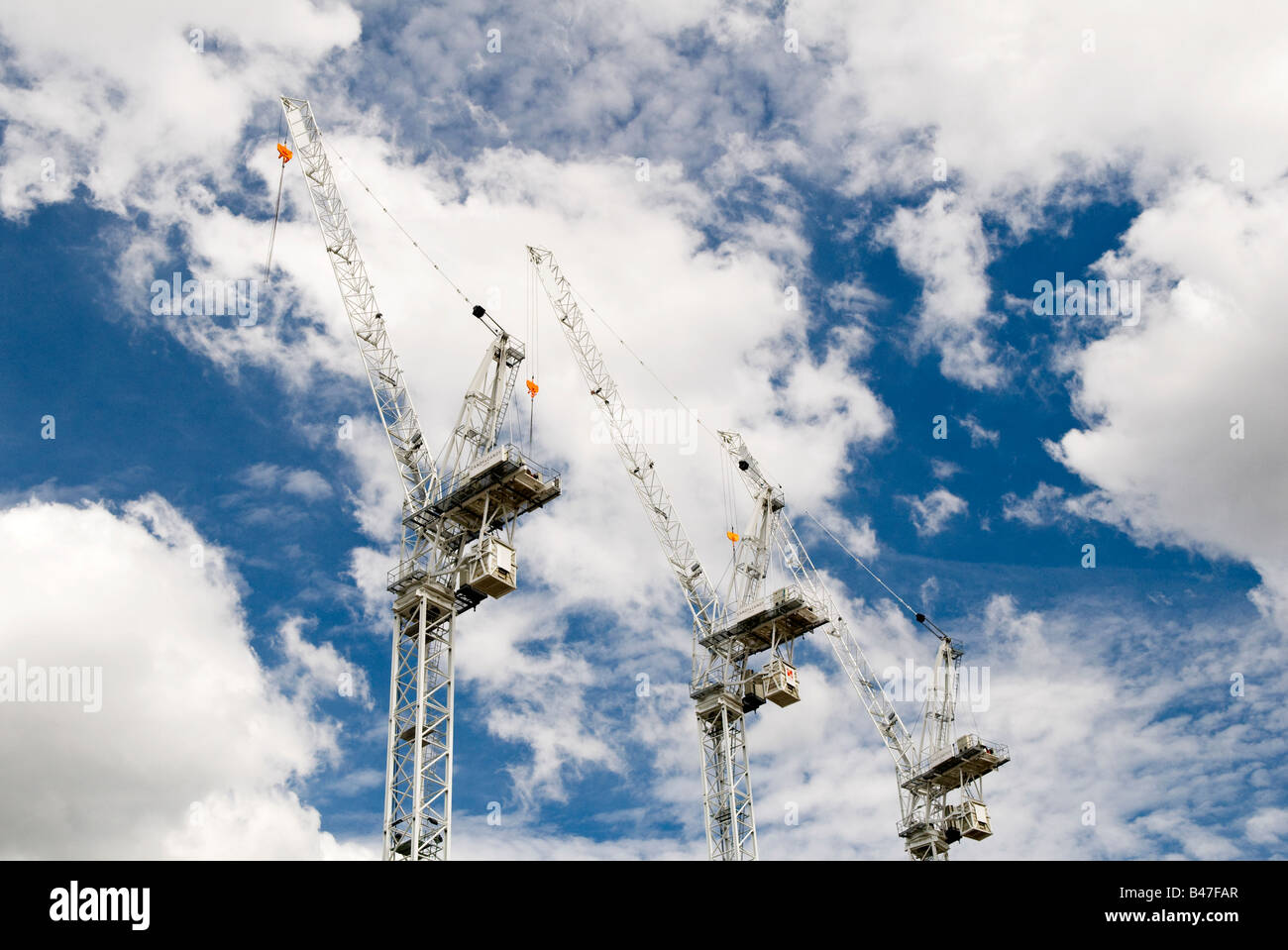 Three cranes, London, UK Stock Photo - Alamy