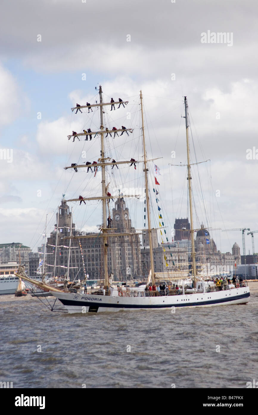 The Polish ship the Pogoria sailing ship at the Tall Ships race parade ...