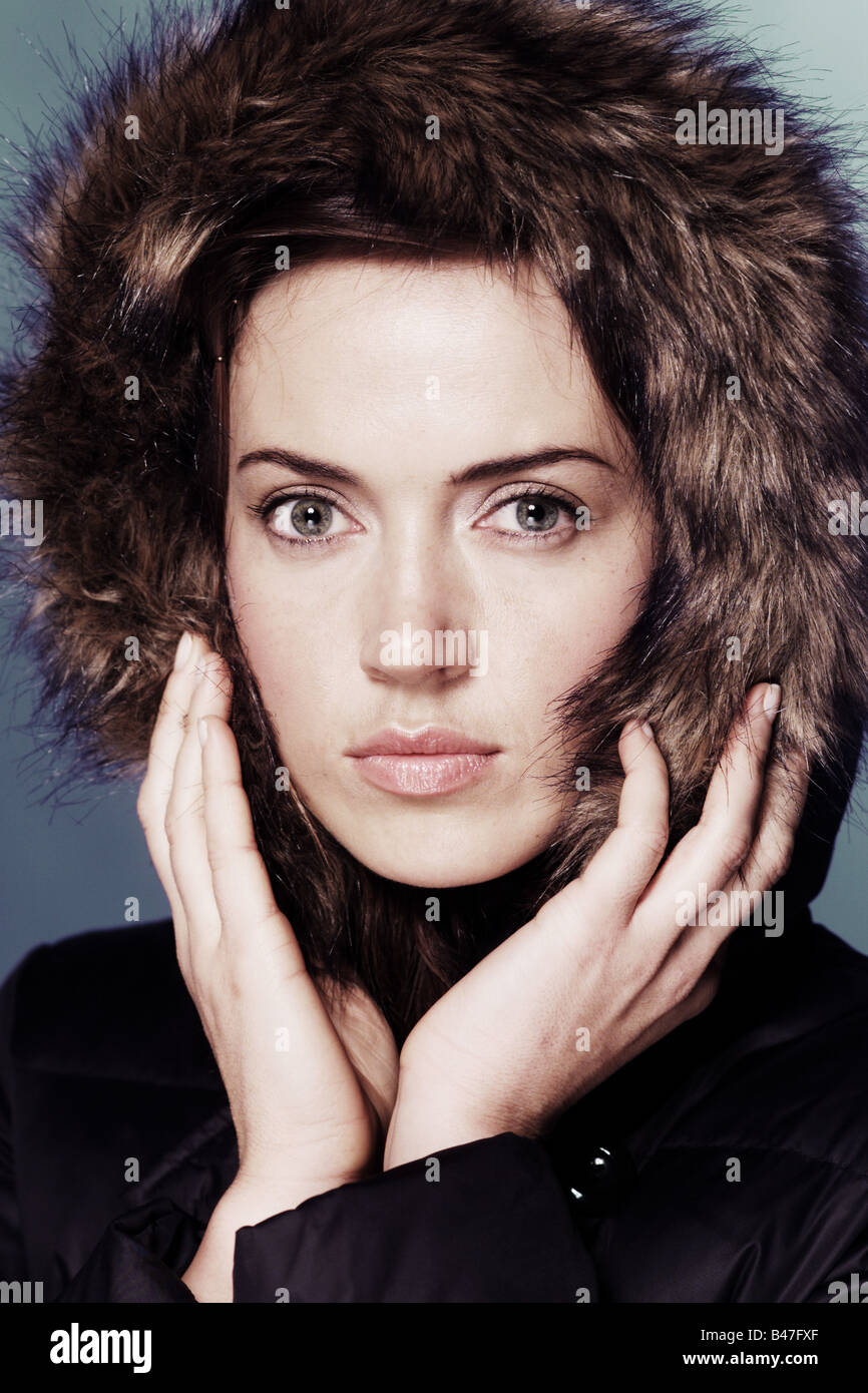 model in parker jacket Stock Photo - Alamy