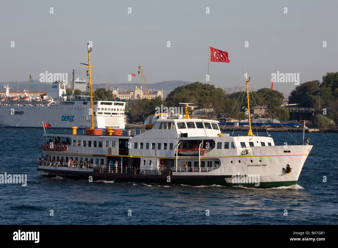 Ferry Boat cruising the Bosphorus Istanbul Turkey Stock Photo - Alamy