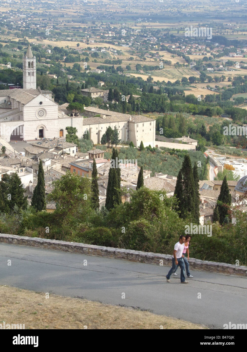 panorama san rufino cathedral in assisi, italy Stock Photo - Alamy