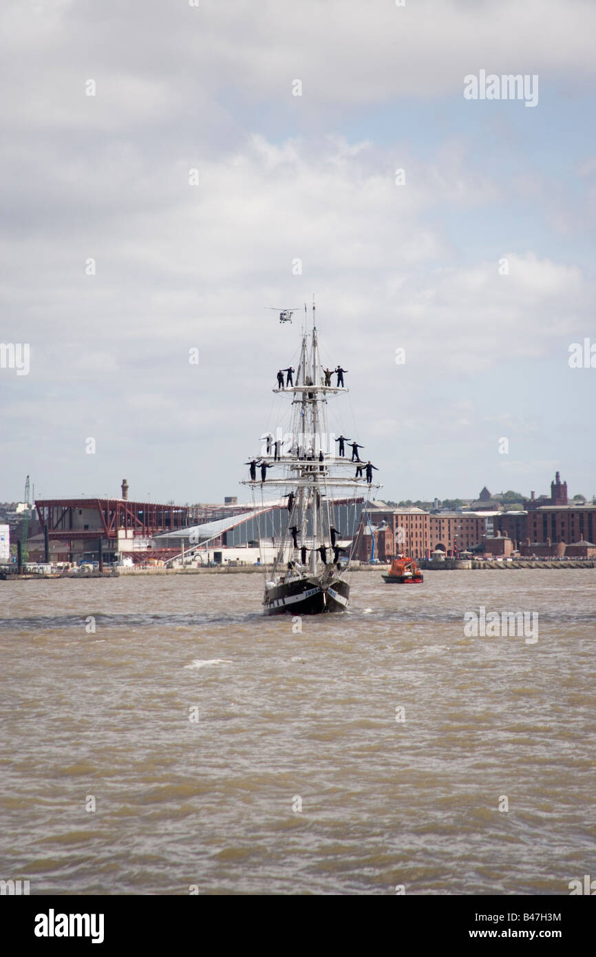 Training Ship the Royalist at the Tall Ships race parade,Liverpool July ...
