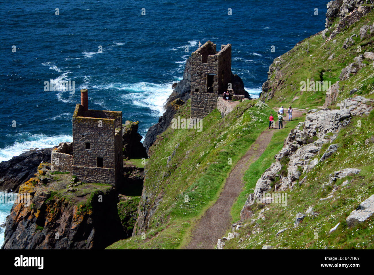 The Crowns Engine Houses Botallack Cornwall Stock Photo - Alamy