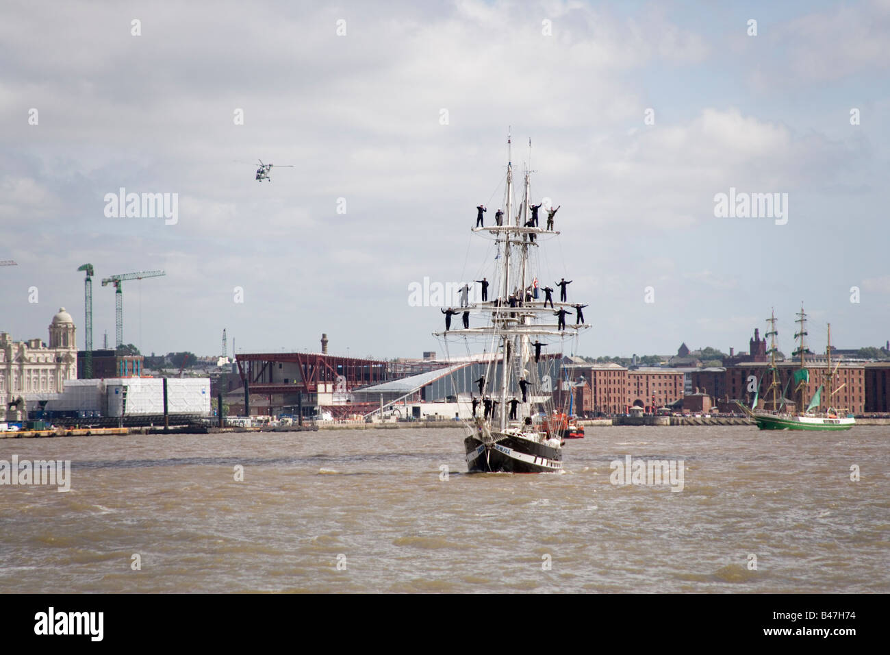 Training Ship the Royalist at the Tall Ships race parade,Liverpool July ...