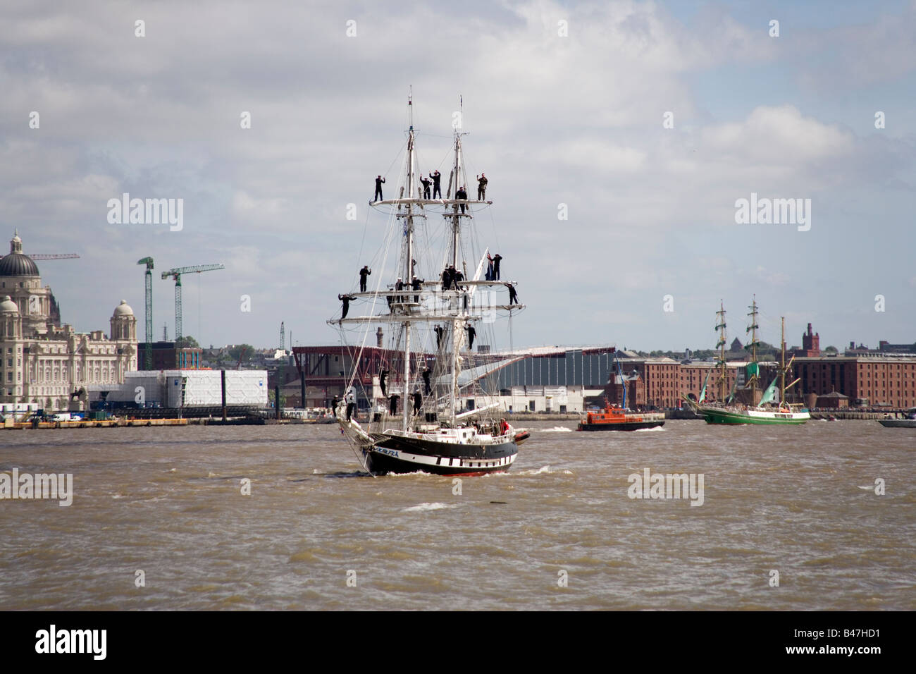 Training Ship the Royalist at the Tall Ships race parade,Liverpool July ...
