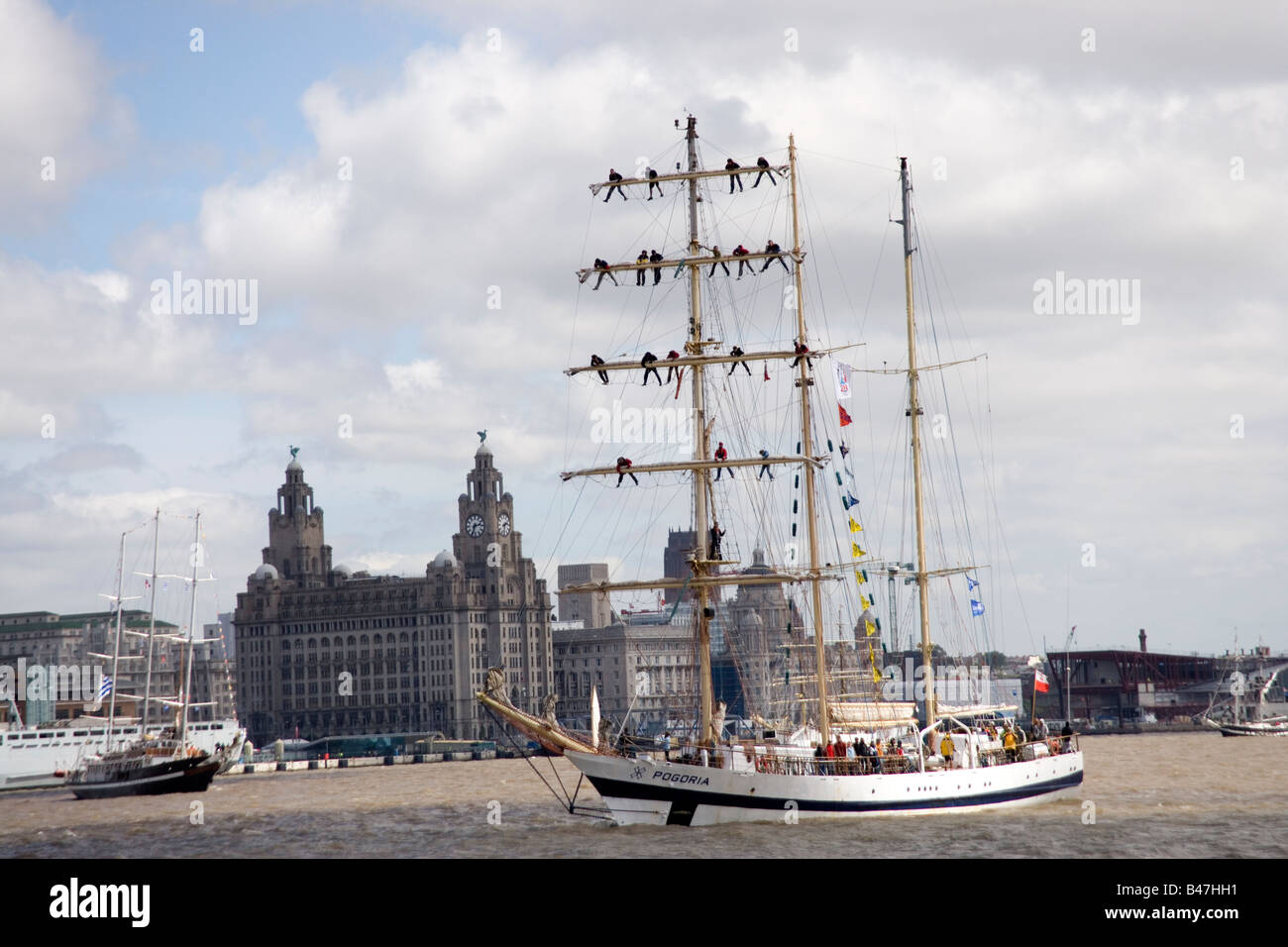 The Polish ship the Pogoria sailing ship at the Tall Ships race parade ...