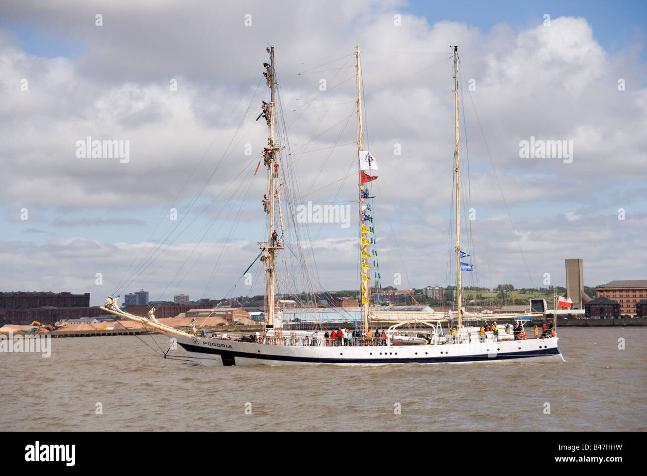 The Polish ship the Pogoria sailing ship at the Tall Ships race parade ...