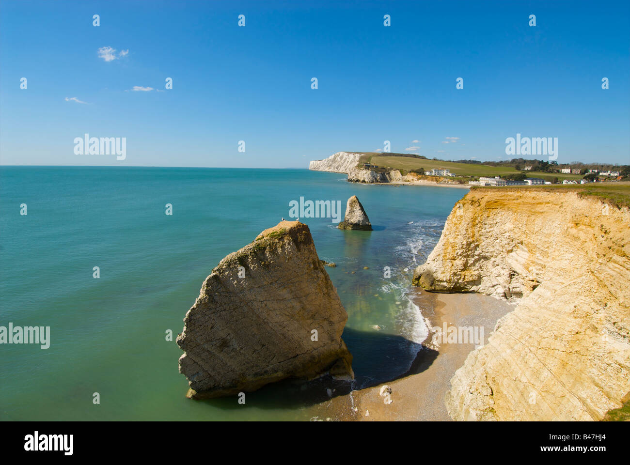 Freshwater Bay Isle of Wight England UK Stock Photo - Alamy