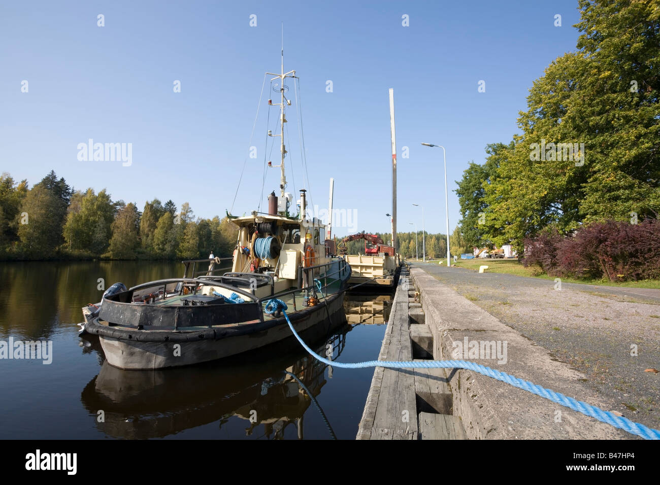 tugboat in Saimaa Canal harbour Lappeenranta Finland Stock Photo - Alamy