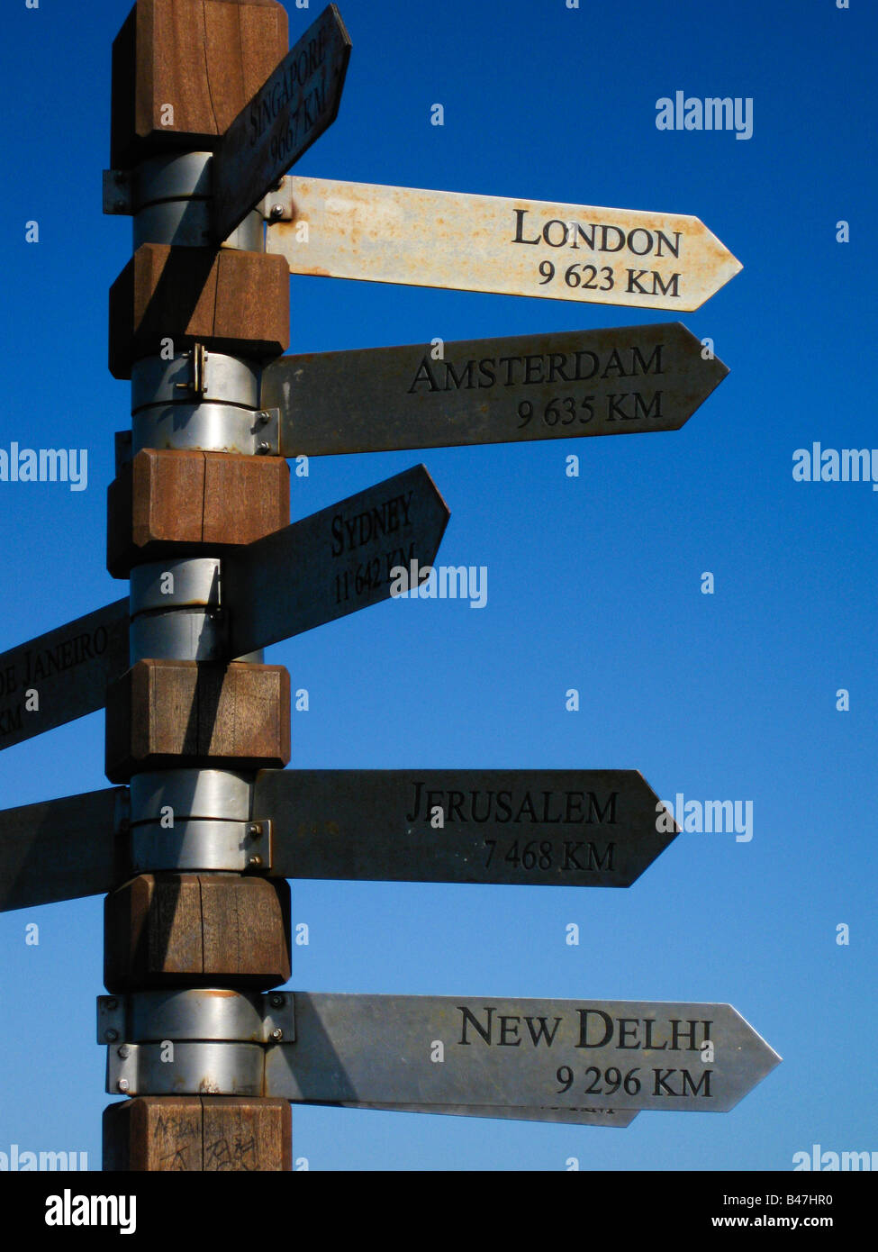 Far from London, Signs, Cape of Good Hope, South Africa Stock Photo - Alamy