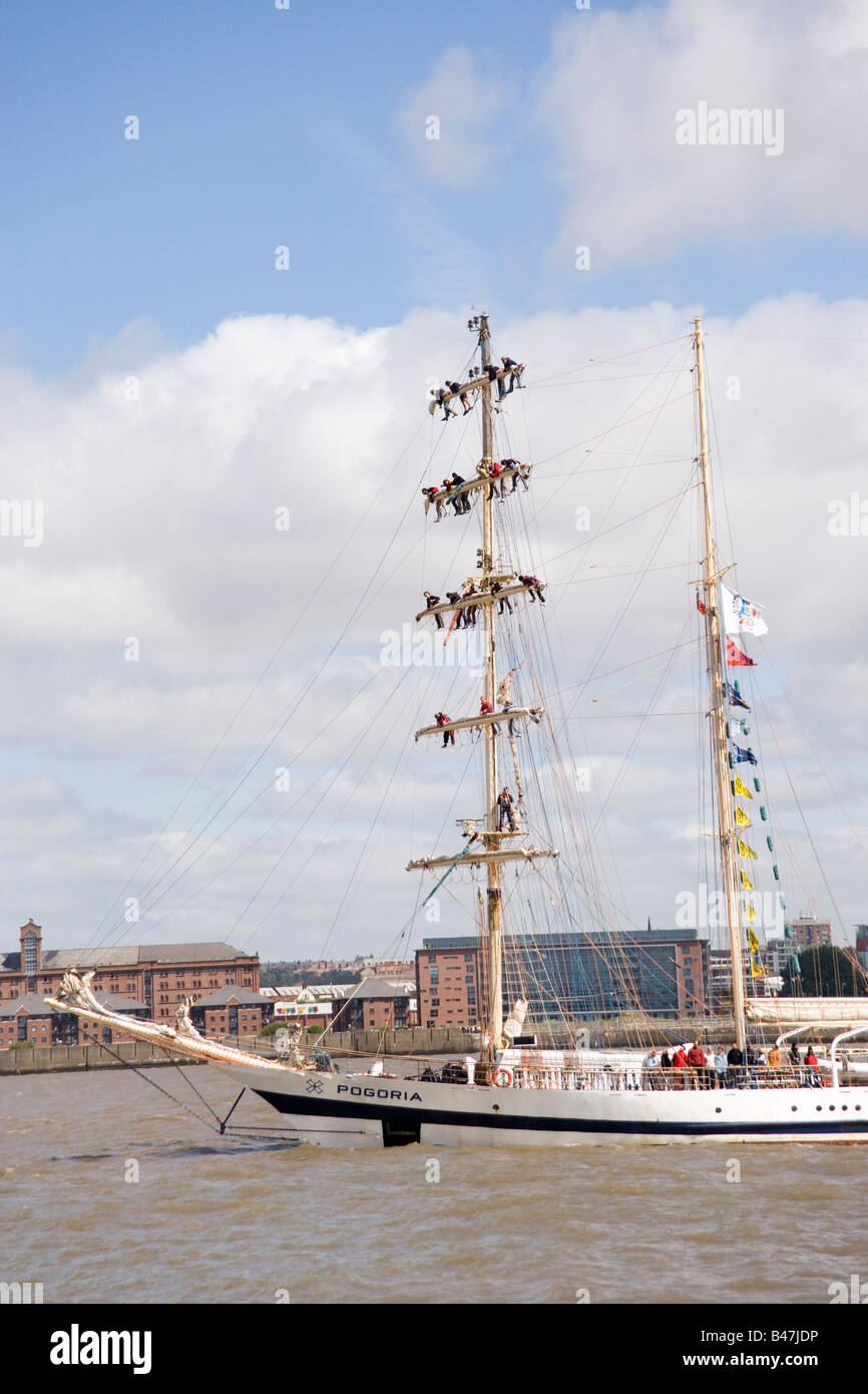 The Polish ship the Pogoria sailing ship at the Tall Ships race parade ...