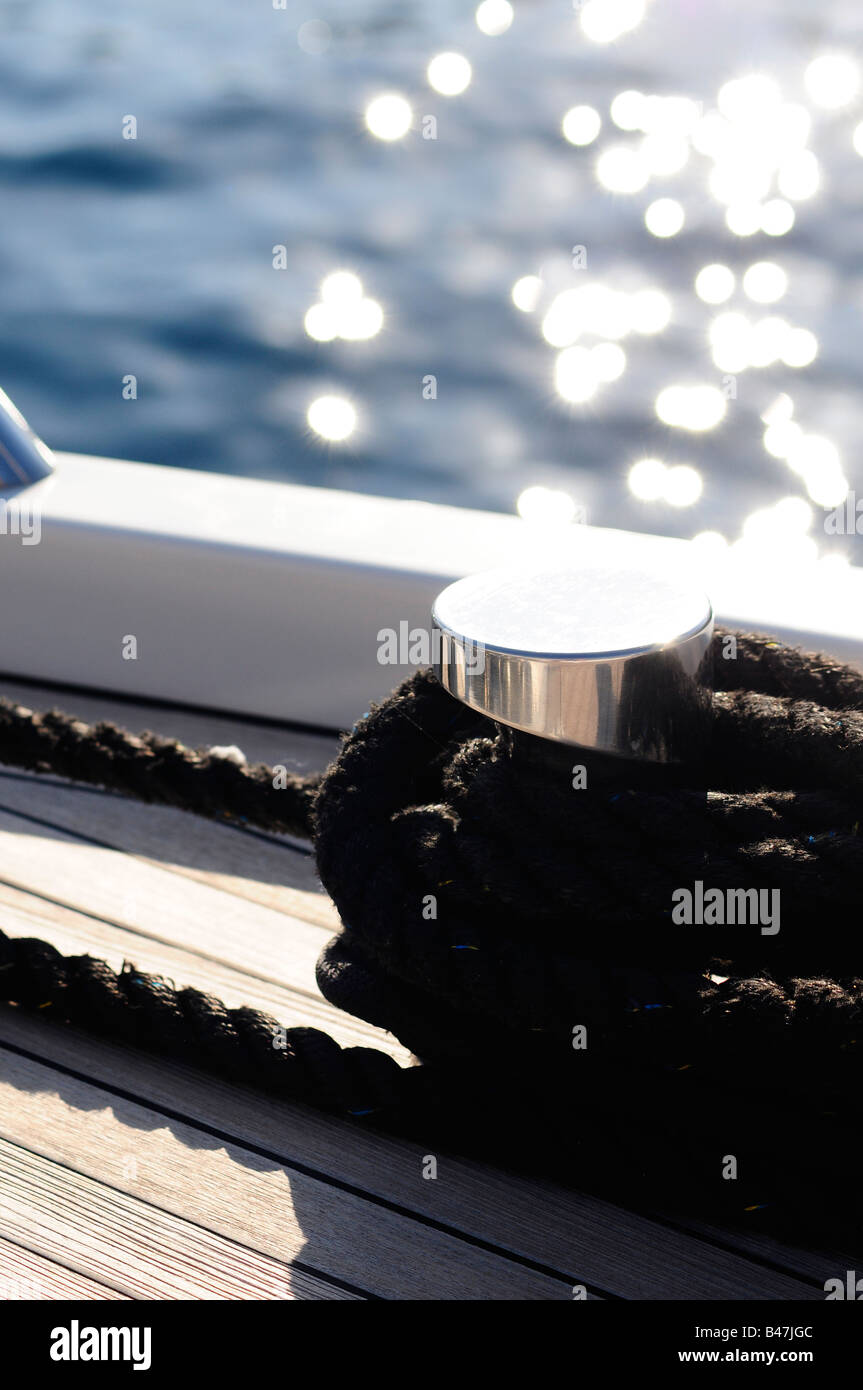 Ropes on the deck of a super yacht. Picture by Patrick Steel ...