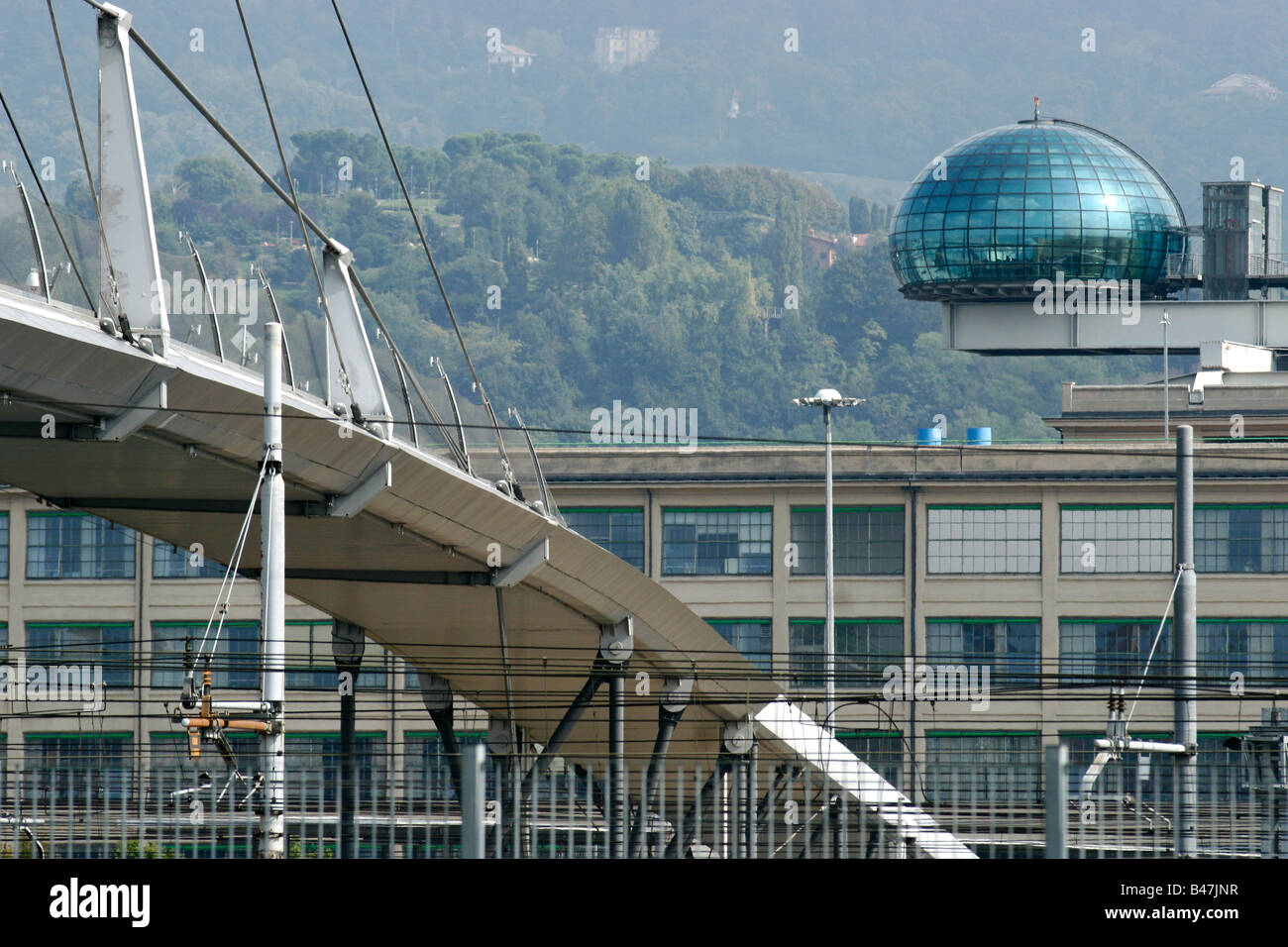 Lingotto building with Renzo Piano's bubble. Turin, Italy Stock Photo ...