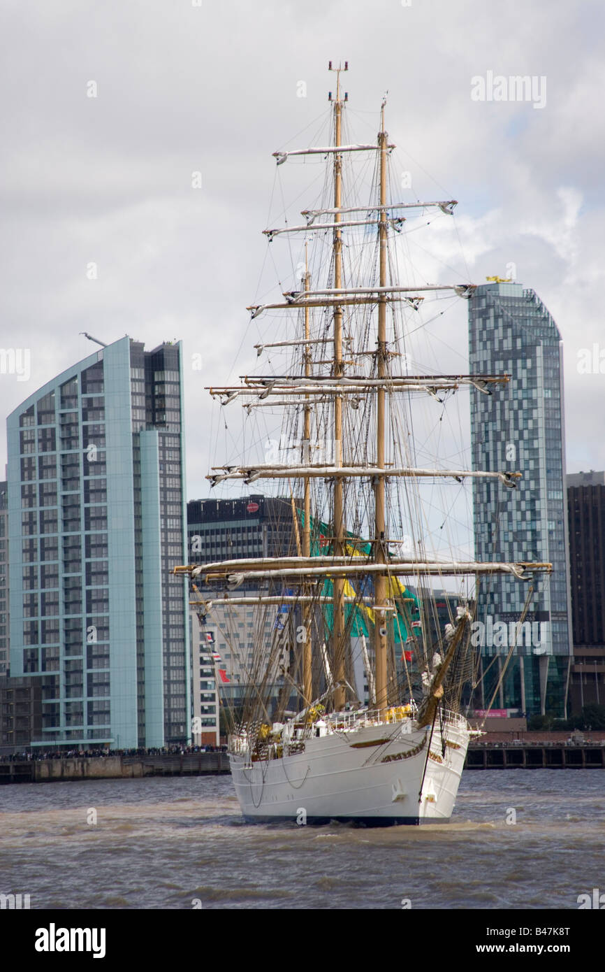Brazilian sailing ship the Cisne Branco at the Tall Ships race in ...