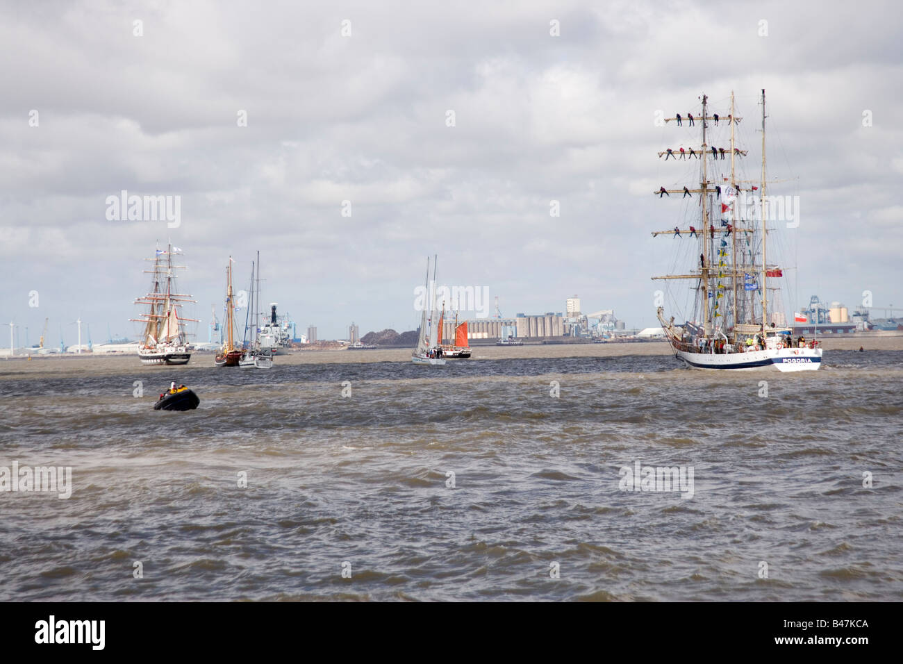 The Polish ship the Pogoria sailing ship at the Tall Ships race parade ...