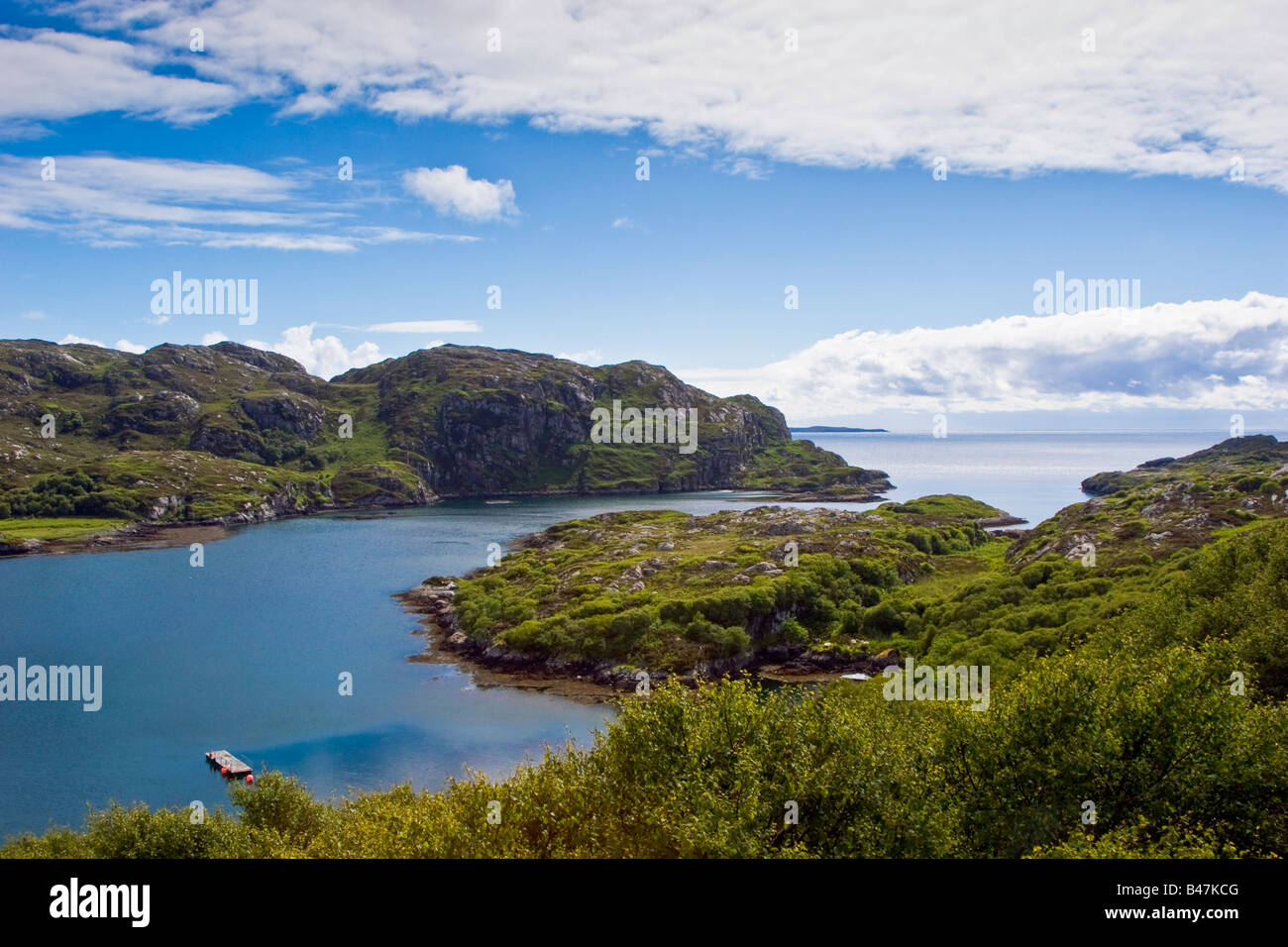 View near Achmelvich Sutherland, Highlands Scotland United Kingdom ...