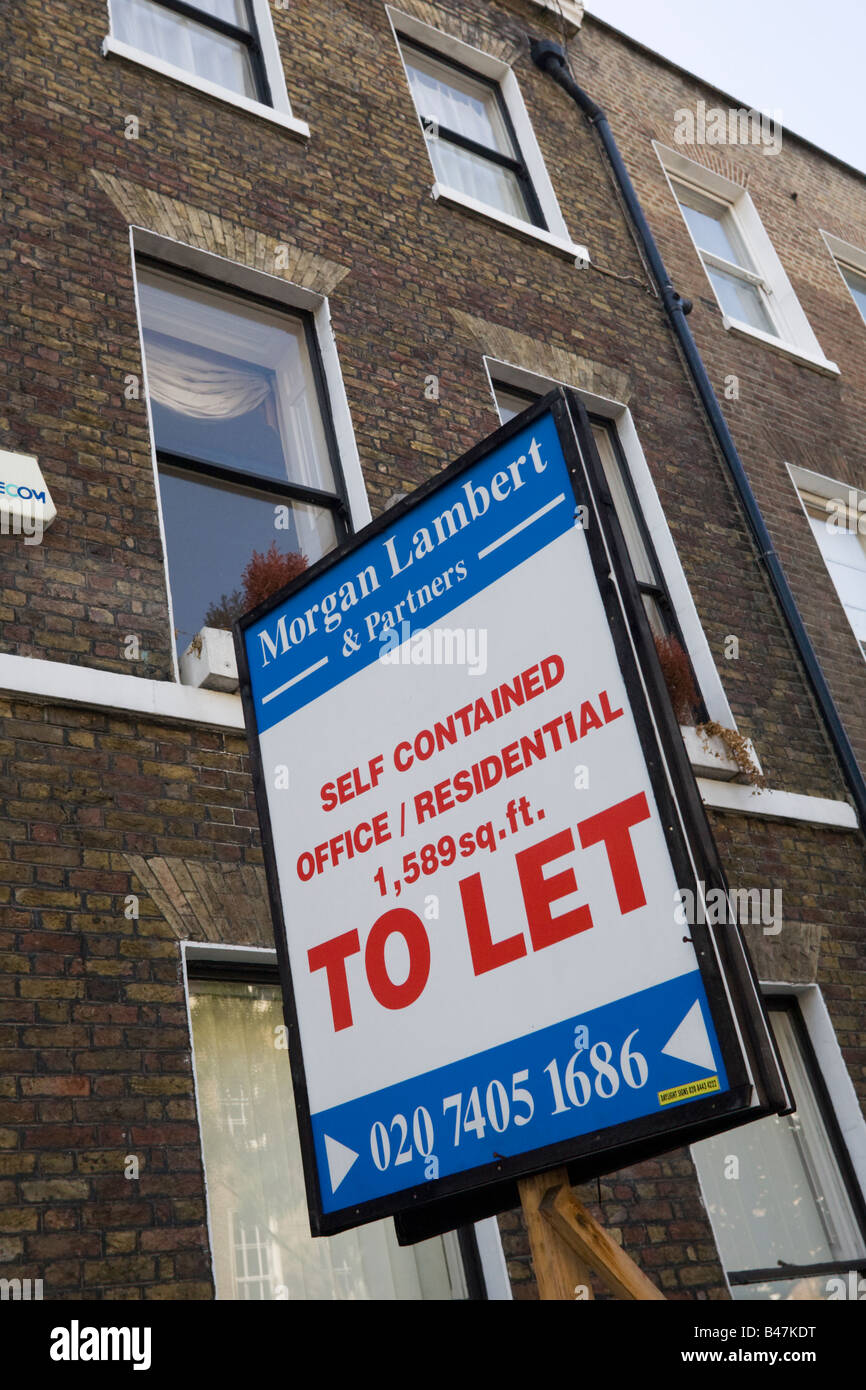 To Let board Self contained office residential Bloomsbury London GB UK ...