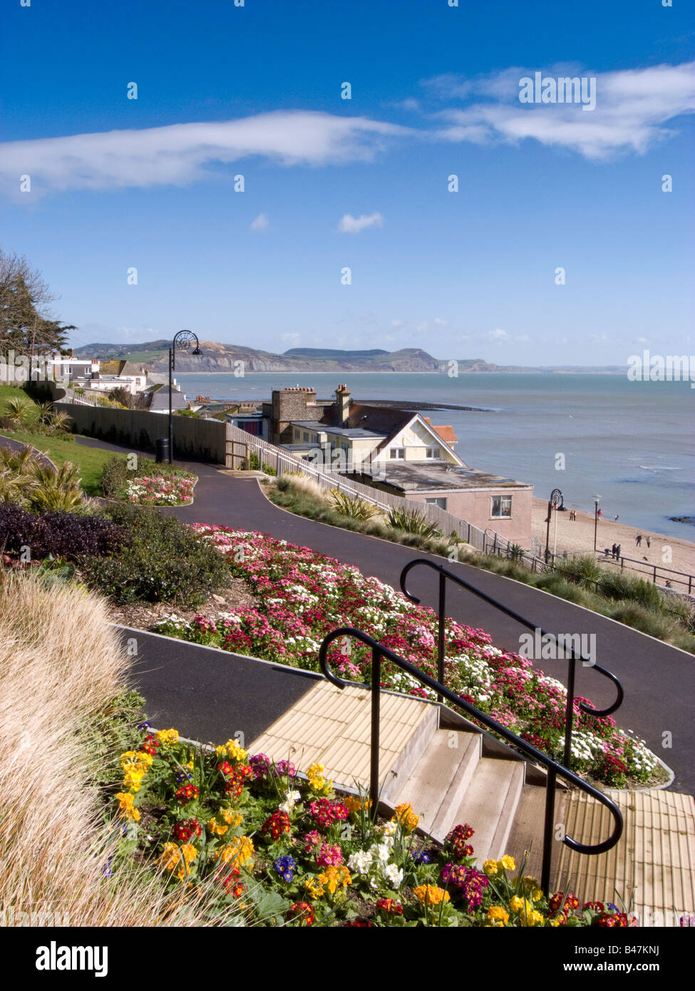 Looking across Lyme Bay on the Jurassic Coast, Dorset, England, UK ...
