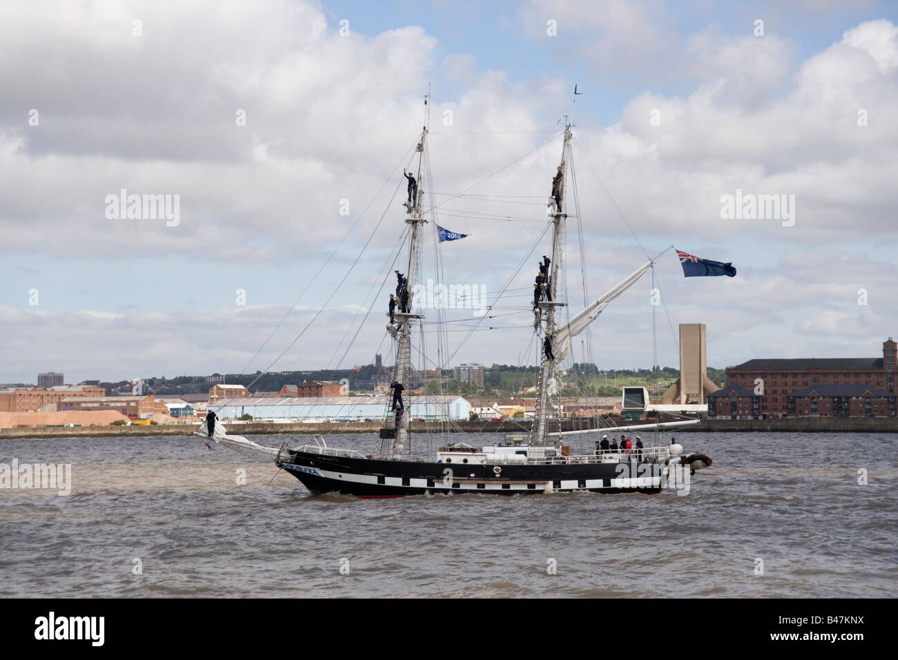 Training Ship the Royalist at the Tall Ships race parade,Liverpool July ...