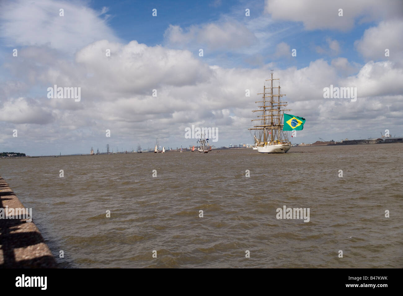Brazilian sailing ship the Cisne Branco at the Tall Ships race in ...