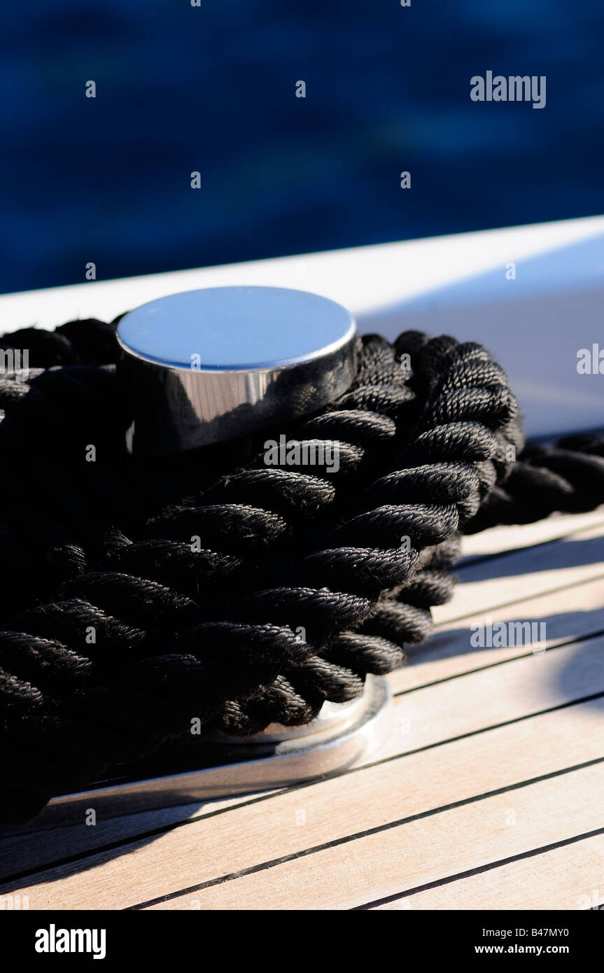Ropes onboard a super yacht. Picture by Patrick Steel patricksteel ...