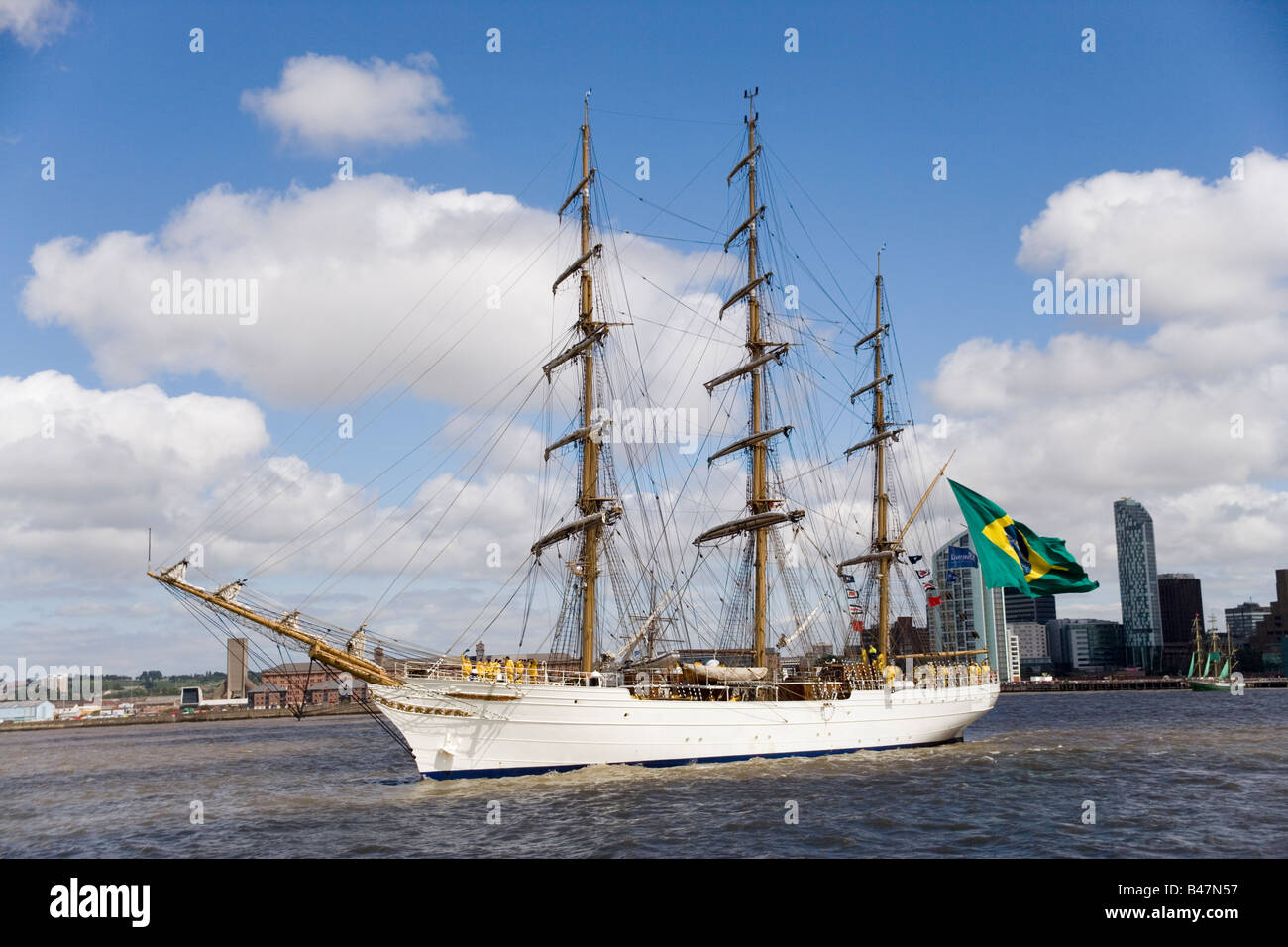 Brazilian sailing ship the Cisne Branco at the Tall Ships race in ...