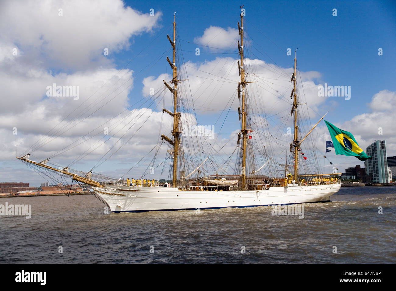 Brazilian sailing ship the Cisne Branco at the Tall Ships race in ...