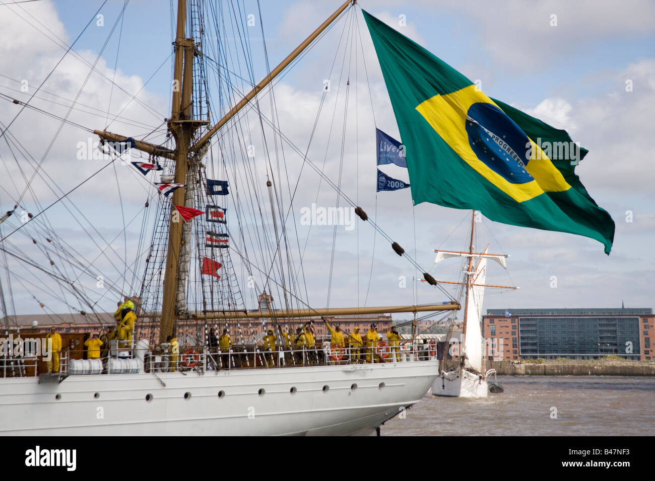 Brazilian sailing ship the Cisne Branco at the Tall Ships race in ...