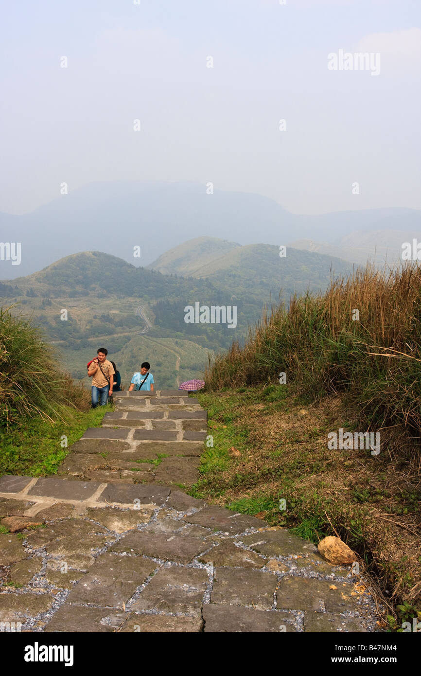 Hiking path trail in Yangmingshan National Park, Taipei, Taiwan ...