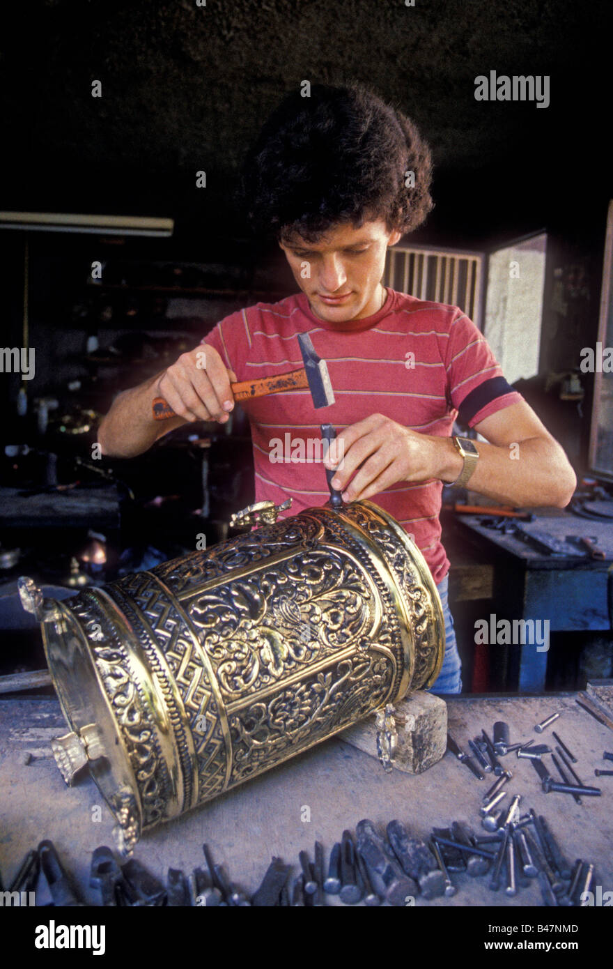 1, one, Greek, Greek man, young man, young adult man, craftsman, metal ...