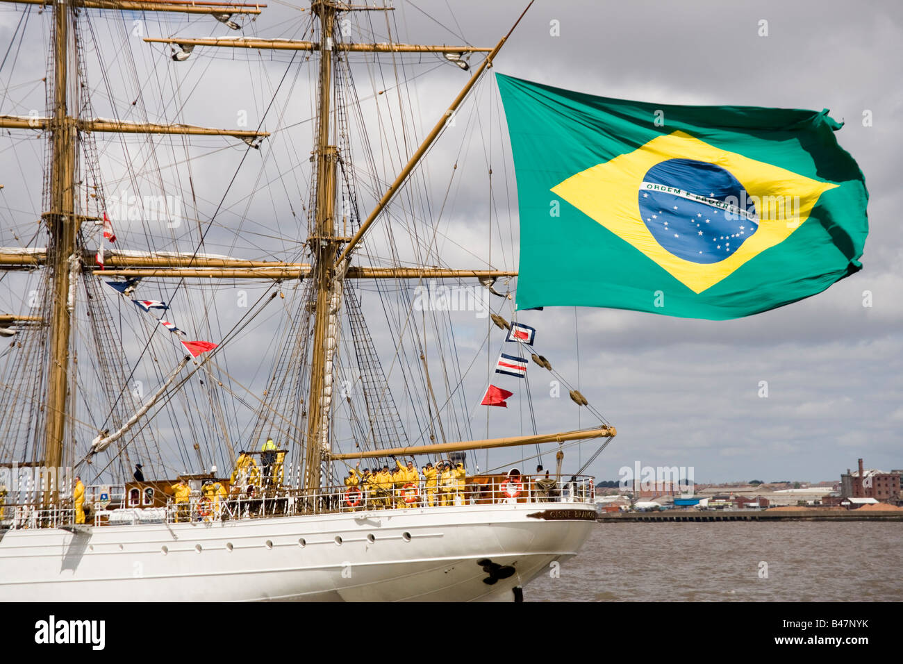 Brazilian sailing ship the Cisne Branco at the Tall Ships race in ...
