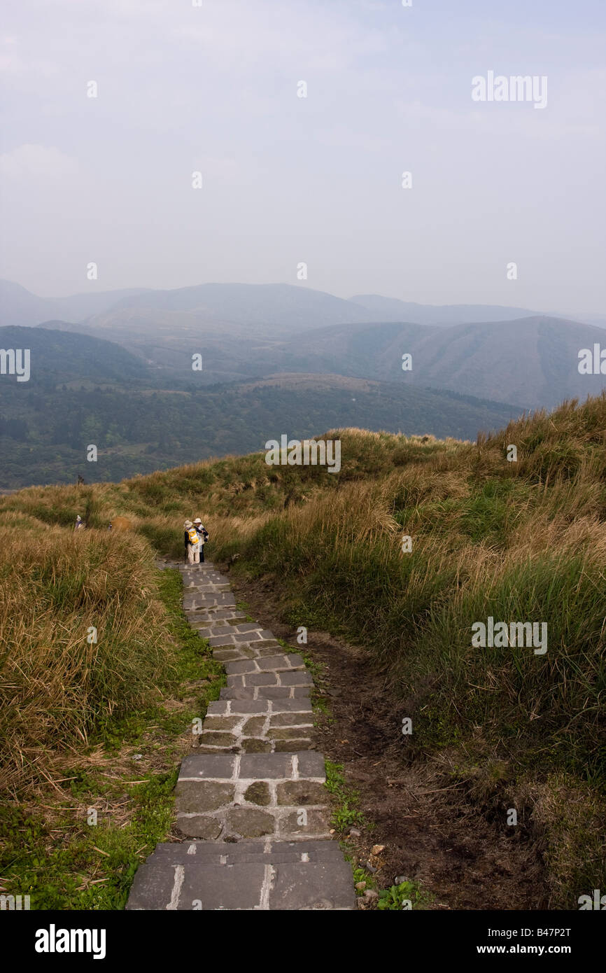 Hiking path trail in Yangmingshan National Park, Taipei, Taiwan ...